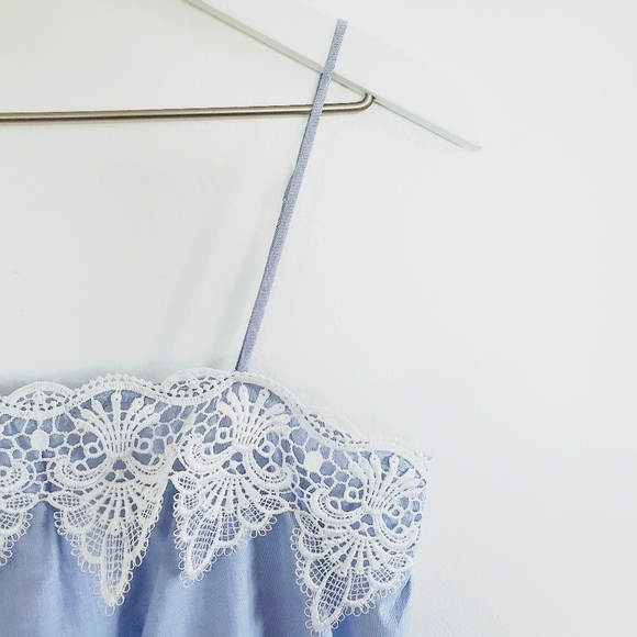 Express | Tops | Express Lace Trim Cotton Poplin Cami | Poshmark